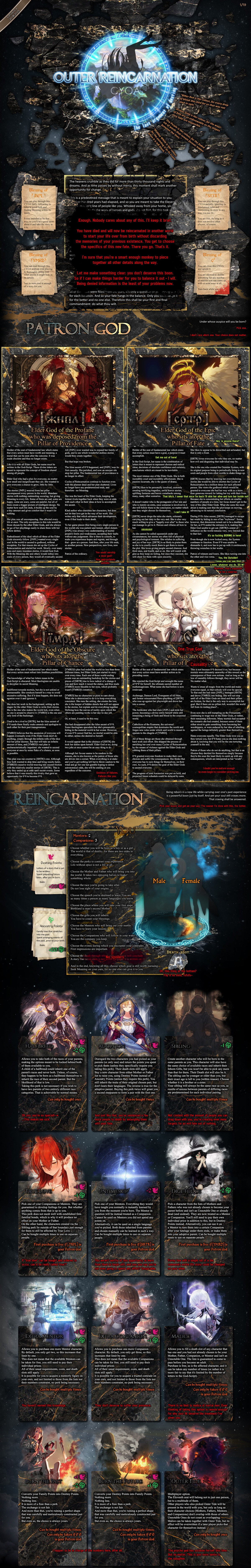 CYOA Extra Long: Outer Reincarnation